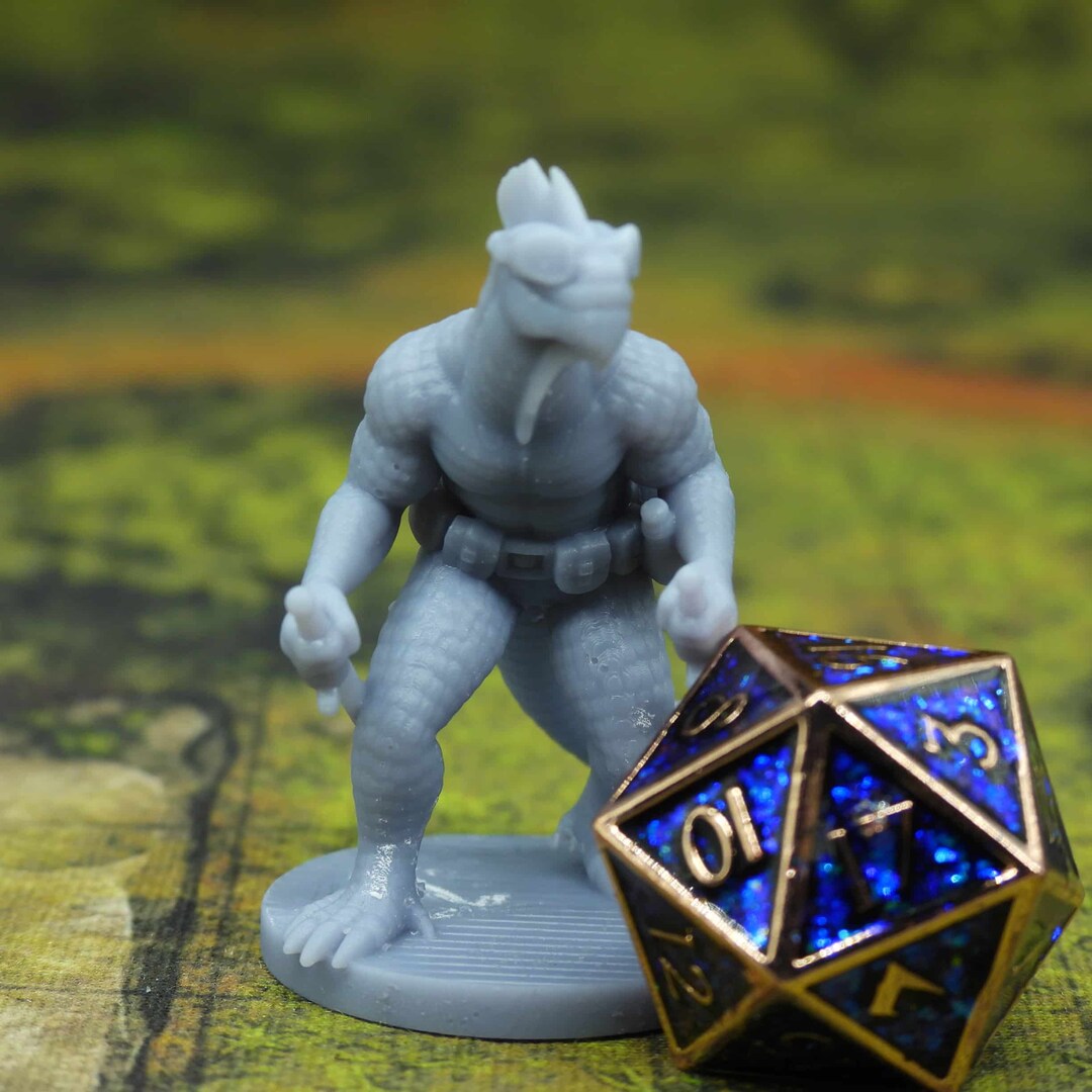 3D Printed Miniature: Lizardfolk Rogue Tabletop RPG Highly - Etsy