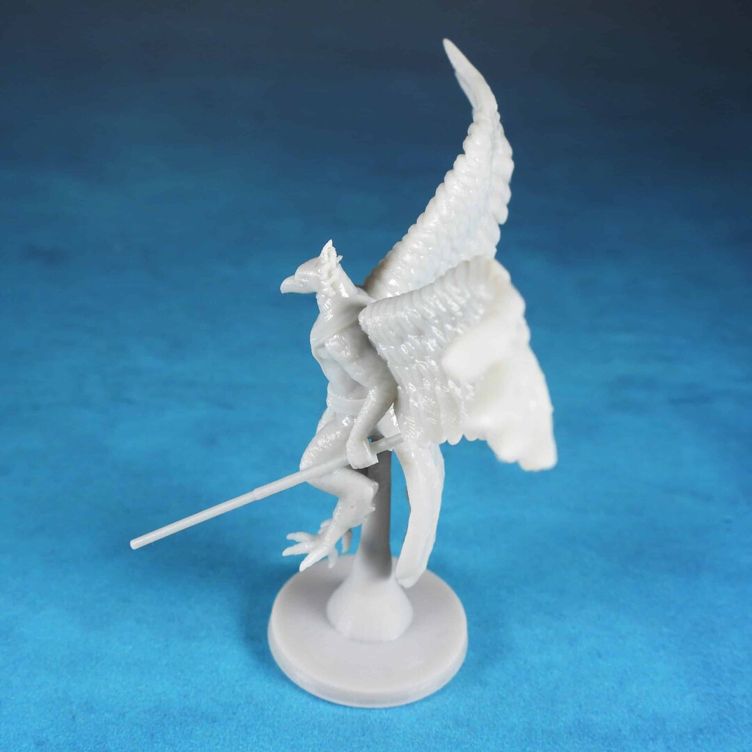 3d Printed Miniature Aarakocra Harpy Eagle Monk With Stand By Etsy