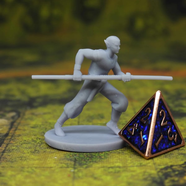 Elf Monk Miniature - Etsy