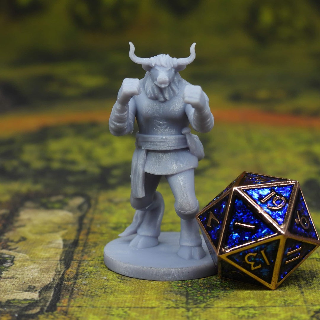 3D Printed Miniature: Minotaur Male Monk Tabletop RPG Highly - Etsy