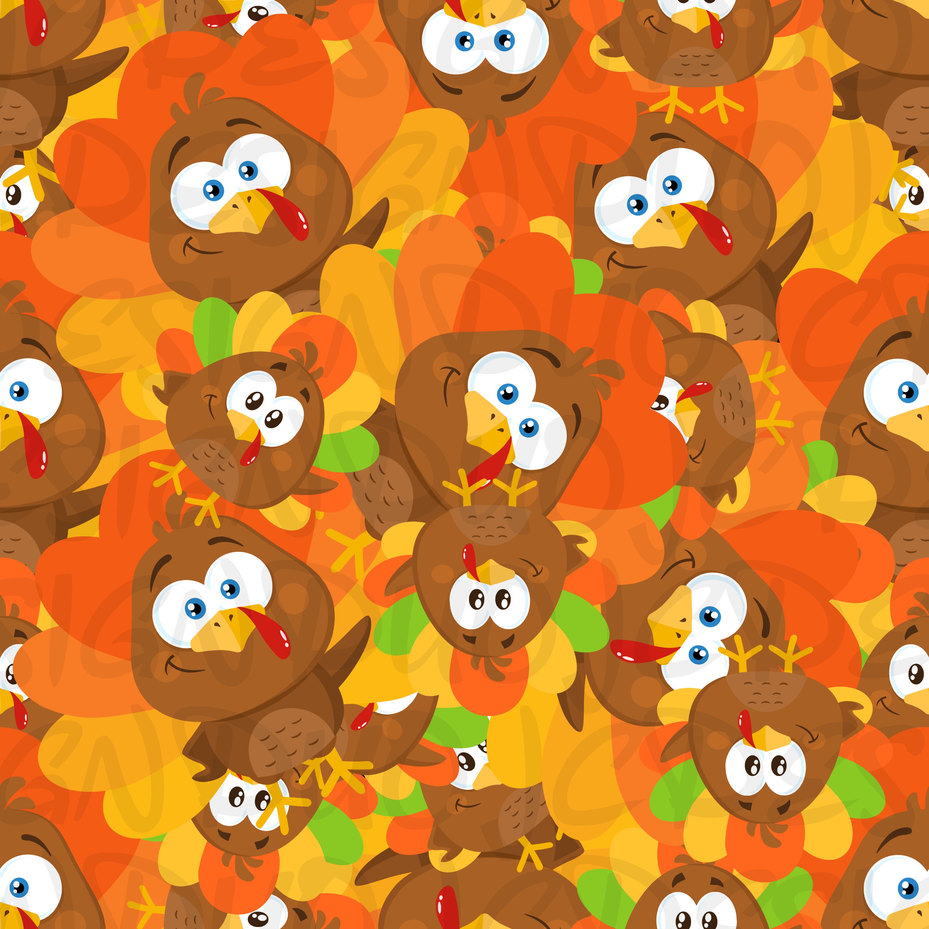 Turkey Seamless Digital Download - Etsy