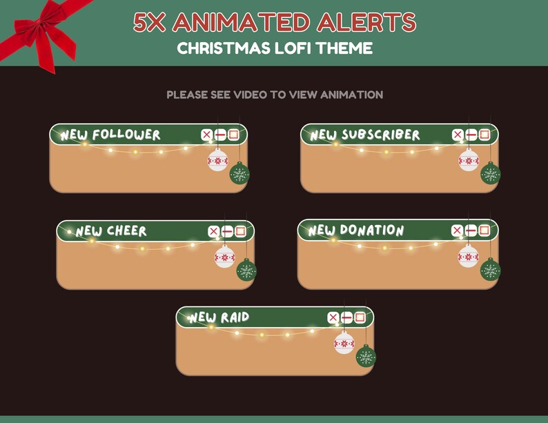 ANIMATED Lofi Xmas Stream Pack Twitch Overlays Twitch - Etsy