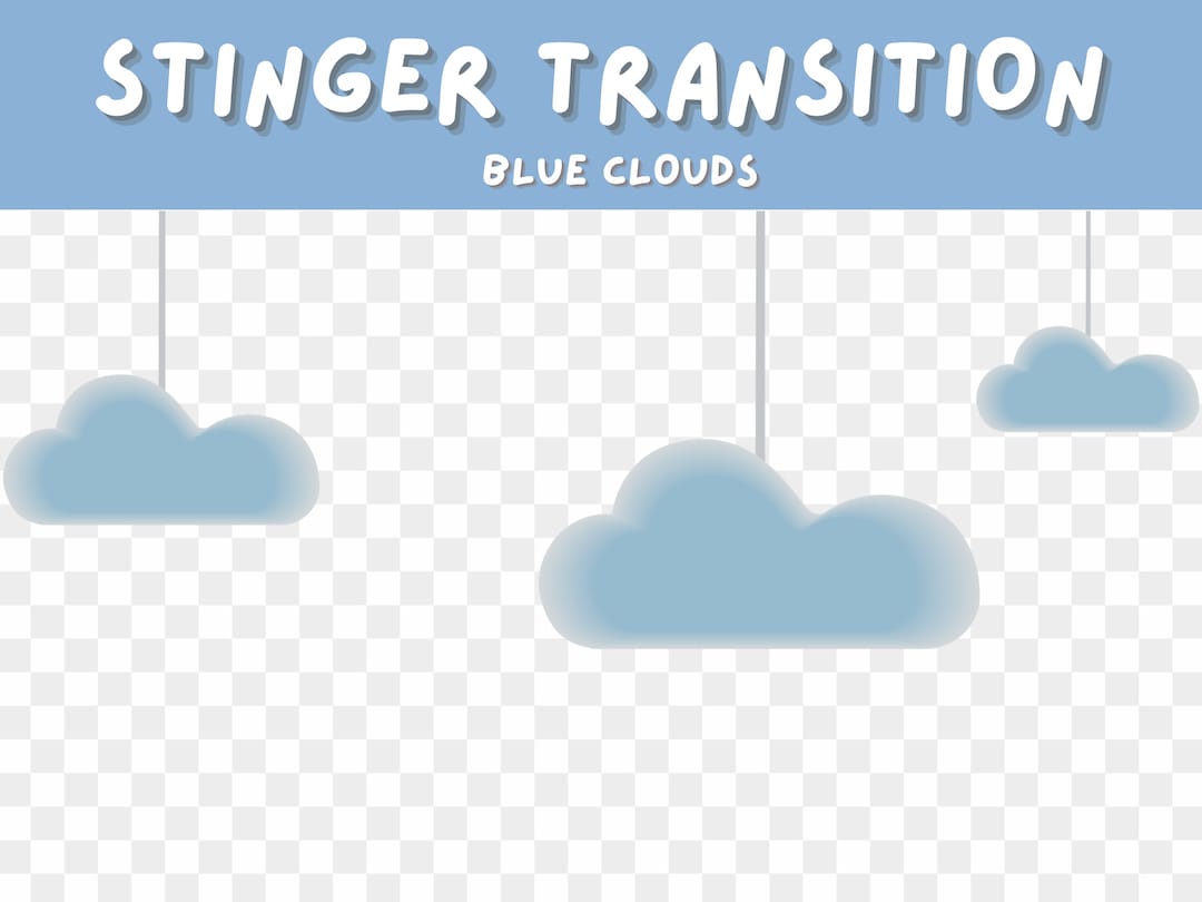 Stinger Transition - Blue Clouds | Twitch Overlay | Stream Overlay ...
