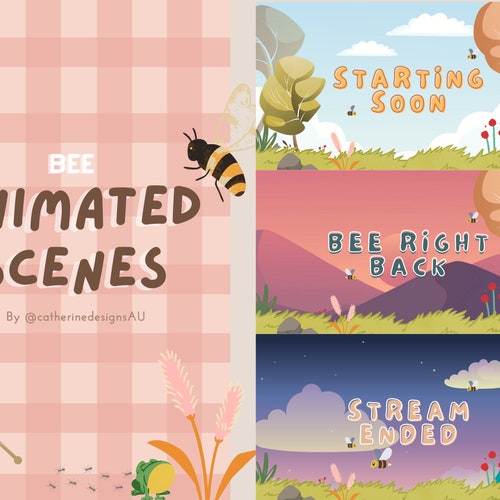 Bee Twitch Overlays Stream Overlays INSTANT DOWNLOAD - Etsy