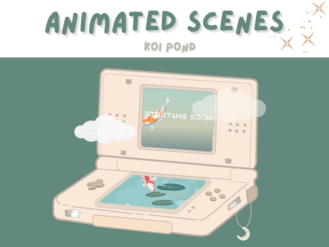 Animated Scenes - Koi Pond | INSTANT DOWNLOAD | Twitch Overlays ...