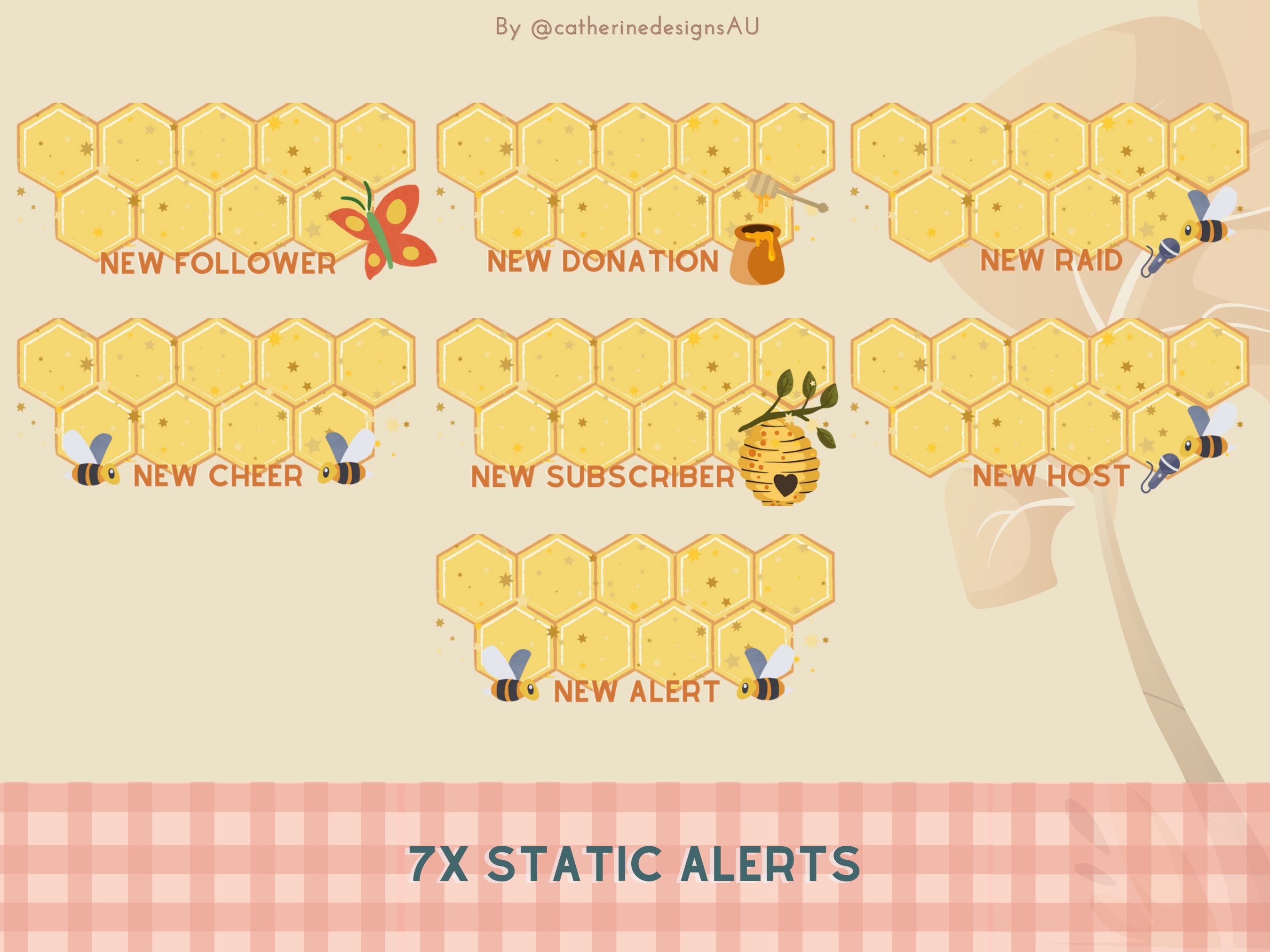 Bee Twitch Overlays Stream Overlays DESCARGA INSTANTE / Pantalla Twitch ...