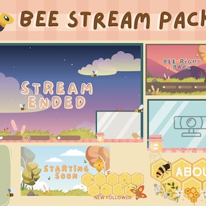 Bee Twitch Overlays Stream Overlays - INSTANT DOWNLOAD | Twitch Screen ...
