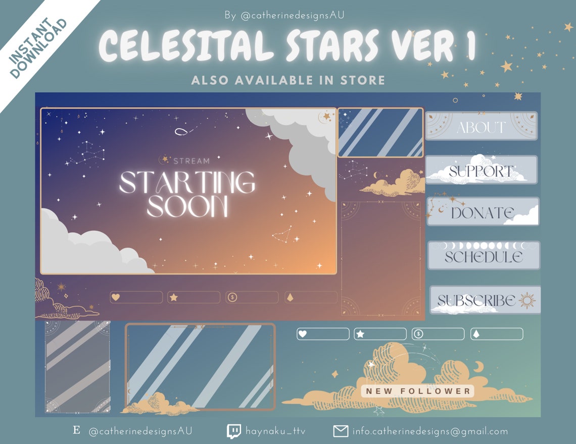 Celestial Version 2 Twitch Pack | Twitch Alerts | Twitch Overlays ...