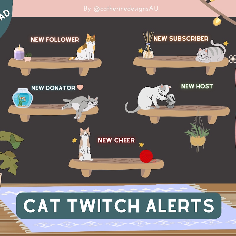 Cat Twitch Overlay - Etsy