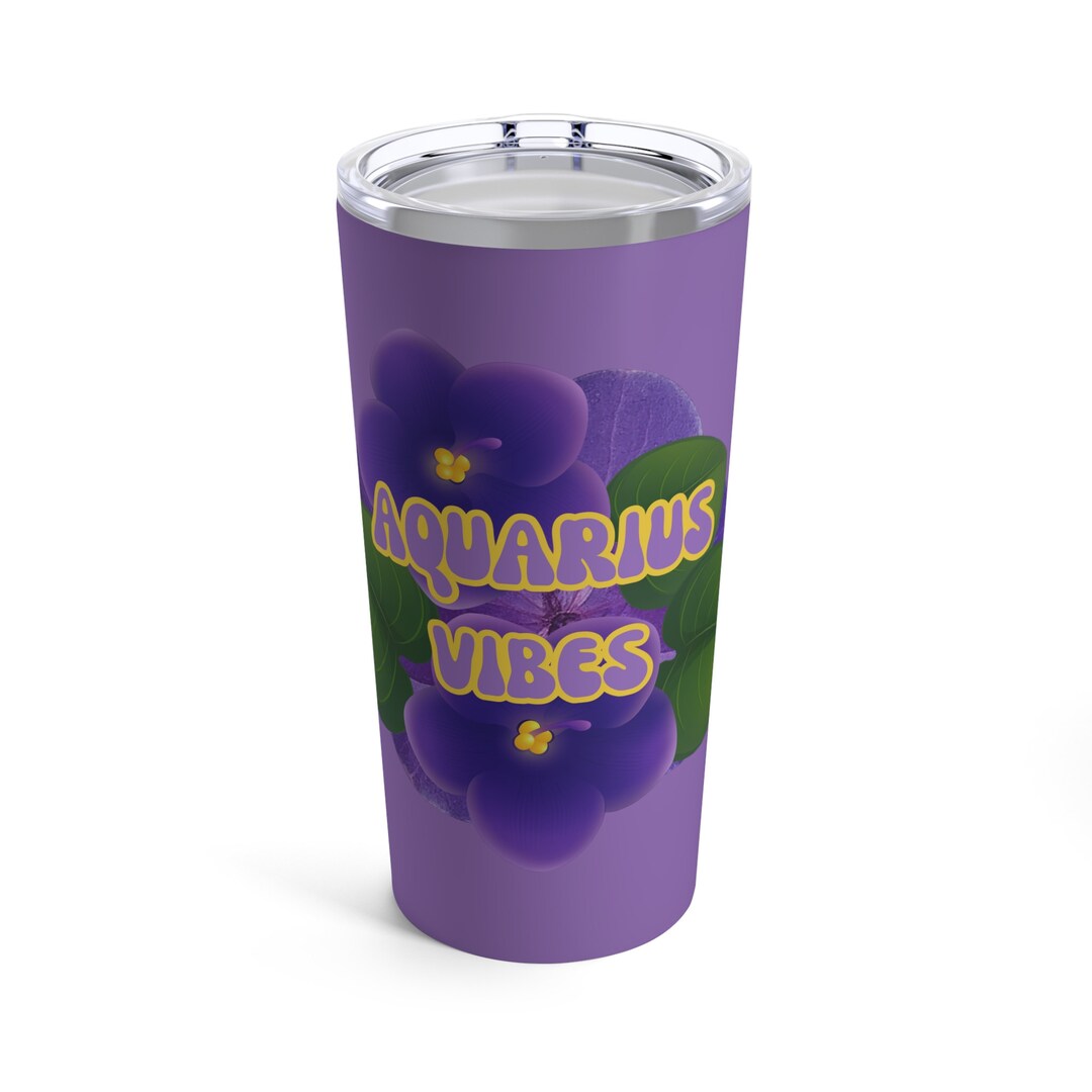 February Birth Flower, Aquarius Sign, Tumbler 20oz, February Flower - Etsy