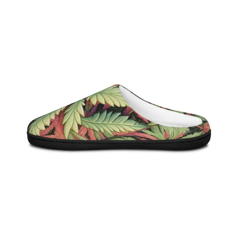 Cannabis Flower Leaf Men's Indoor Slippers Weed Marijuana - Etsy