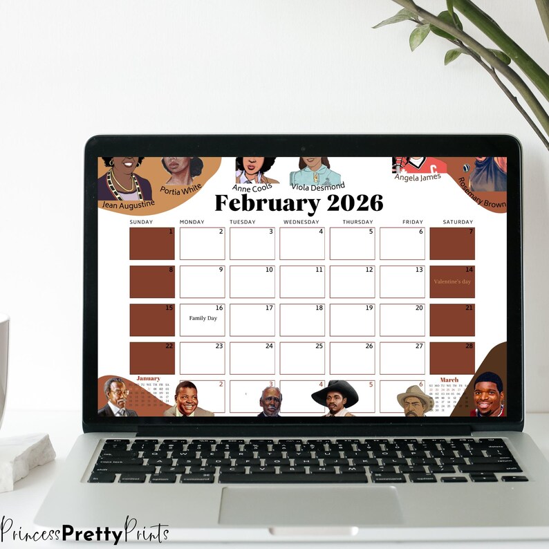 2026 Black History Month Calendar, Canadian Printable (digital Download ...