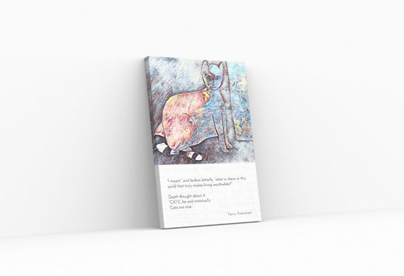 Prints Digital Prints Neil Gaiman & Cats Wall Art Digital Download etna ...