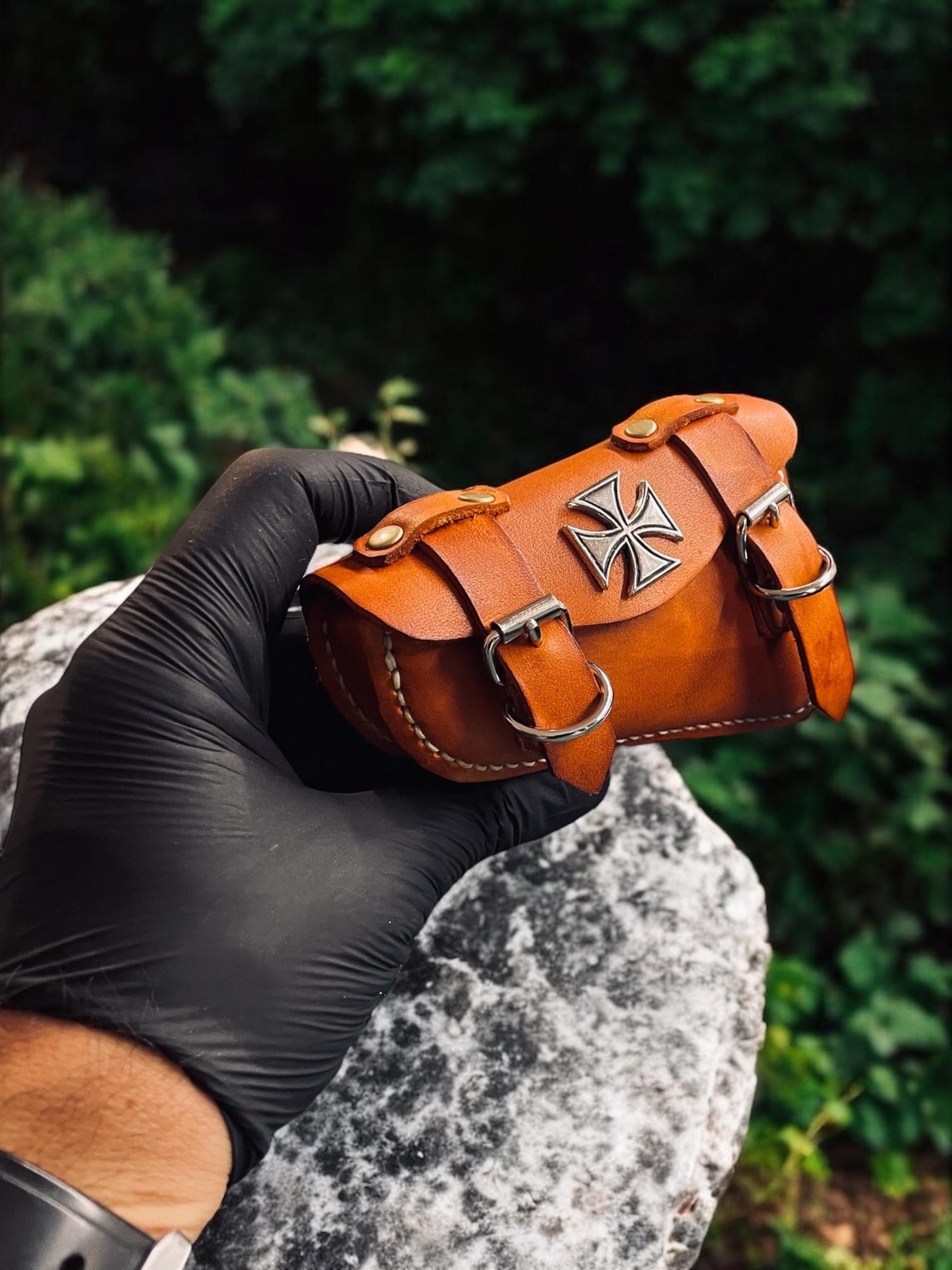 Mini Motorcycle Side Bag Pattern: Leather Key Holder, Biker Pouch (PDF ...