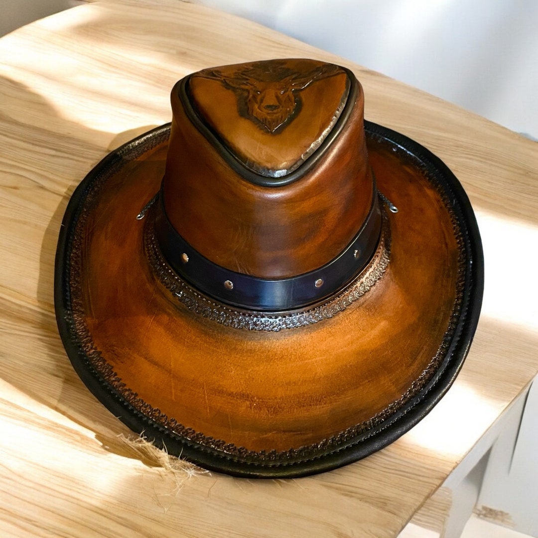 Leather Hunter Hat Sewing Pattern: DIY Bushcraft Cap (sizes 54-62cm ...