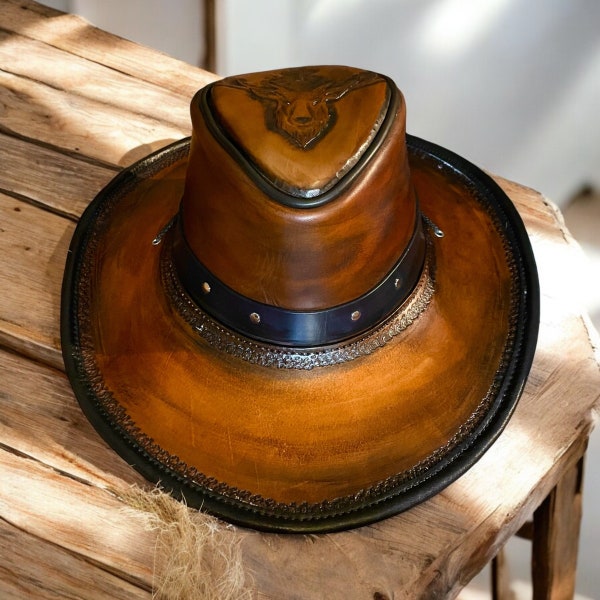 Leather Hat Pattern DIY Pattern Cosplay Hat DIY Pdf Download Cowboy Hat ...