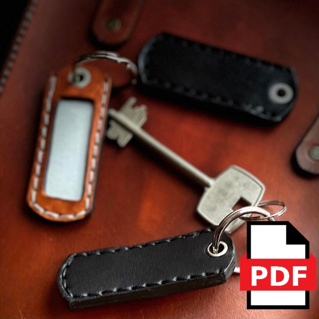 LEATHER TAG NAME Key Ring Pattern Easy and Fast - Etsy