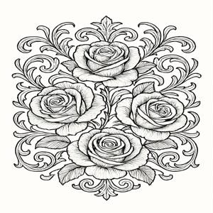 15 Floral Western Victorian Engraving Patterns: 15 SVG & PDF Designs - Etsy
