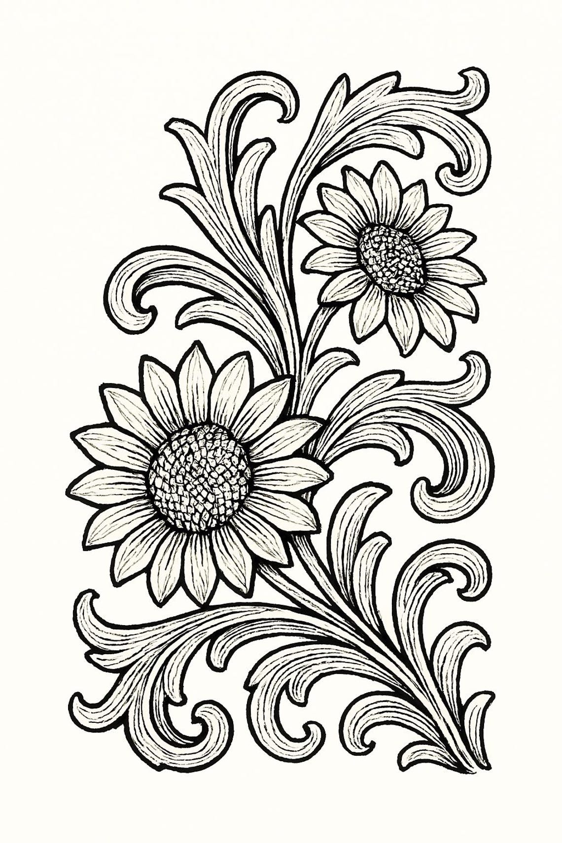 Floral Western Victorian Engraving Patterns: 15 SVG & PDF Designs - Etsy