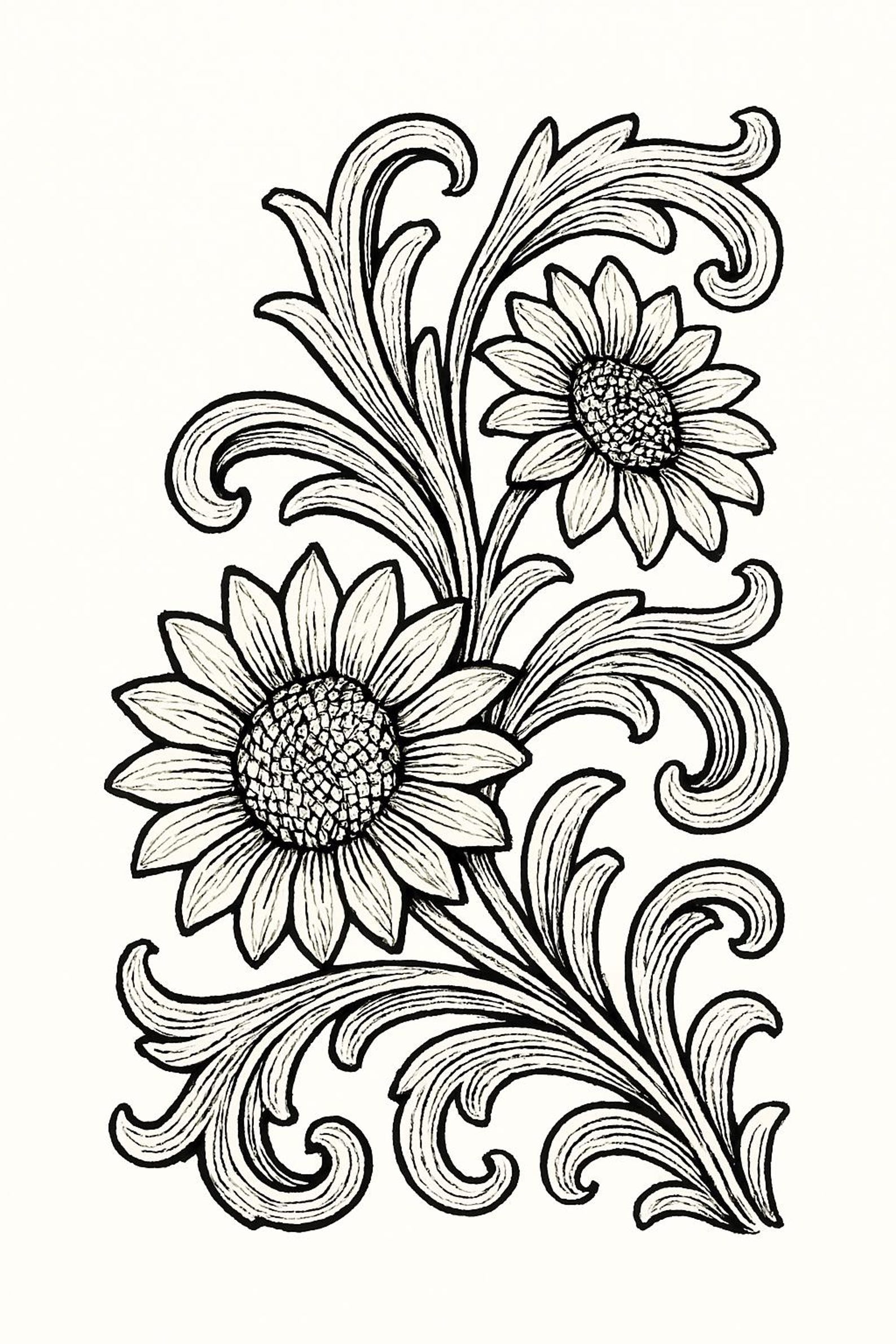 15 Floral Western Victorian Engraving Patterns: 15 SVG & PDF Designs - Etsy
