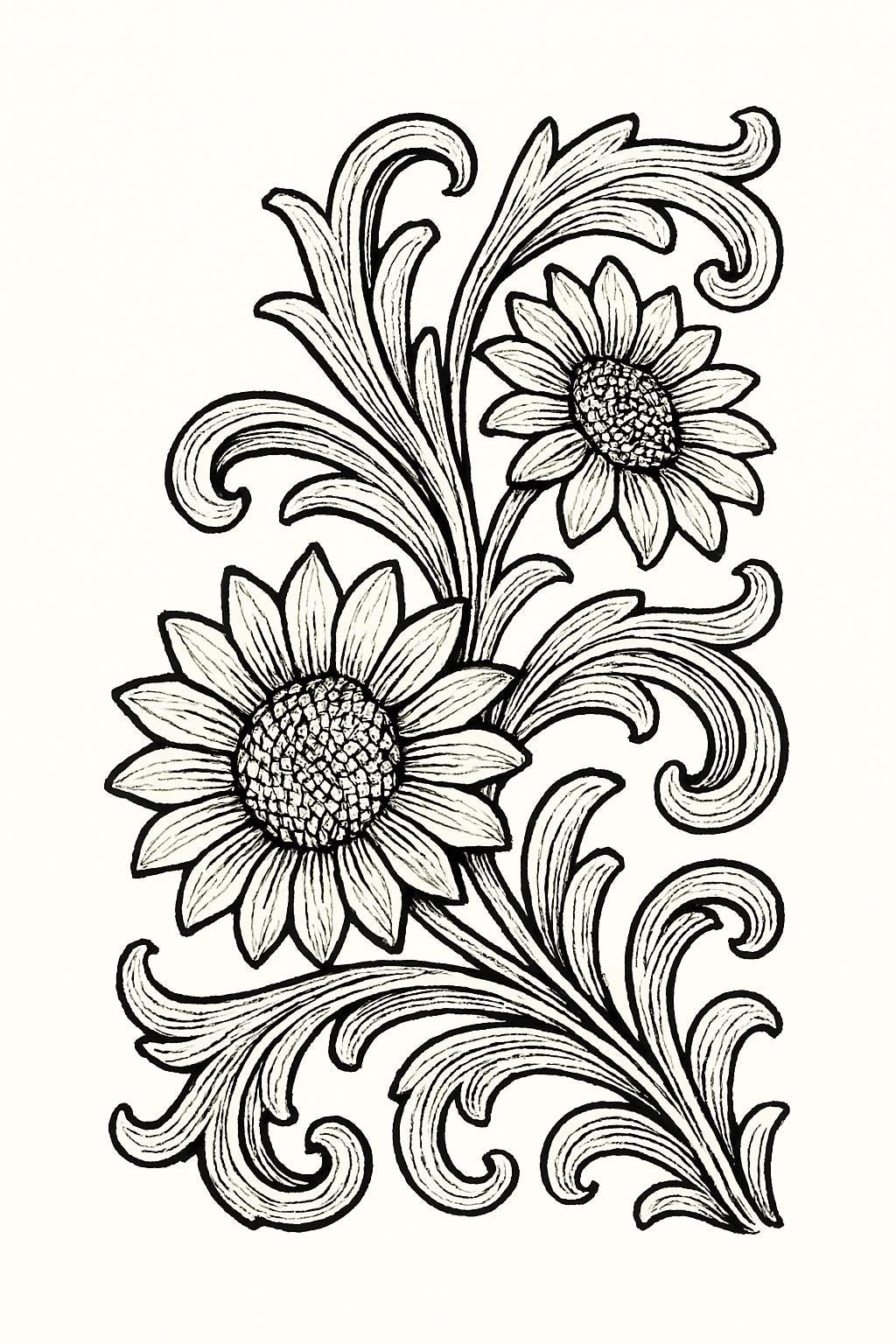 15 Floral Western Victorian Engraving Patterns: 15 SVG & PDF Designs - Etsy