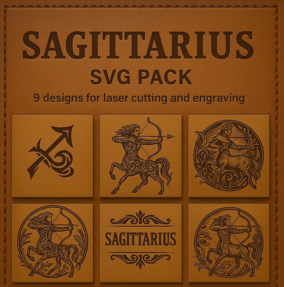 Sagittarius SVG Bundle: Centaur Archer Zodiac Designs (PDF & Vector) - Etsy