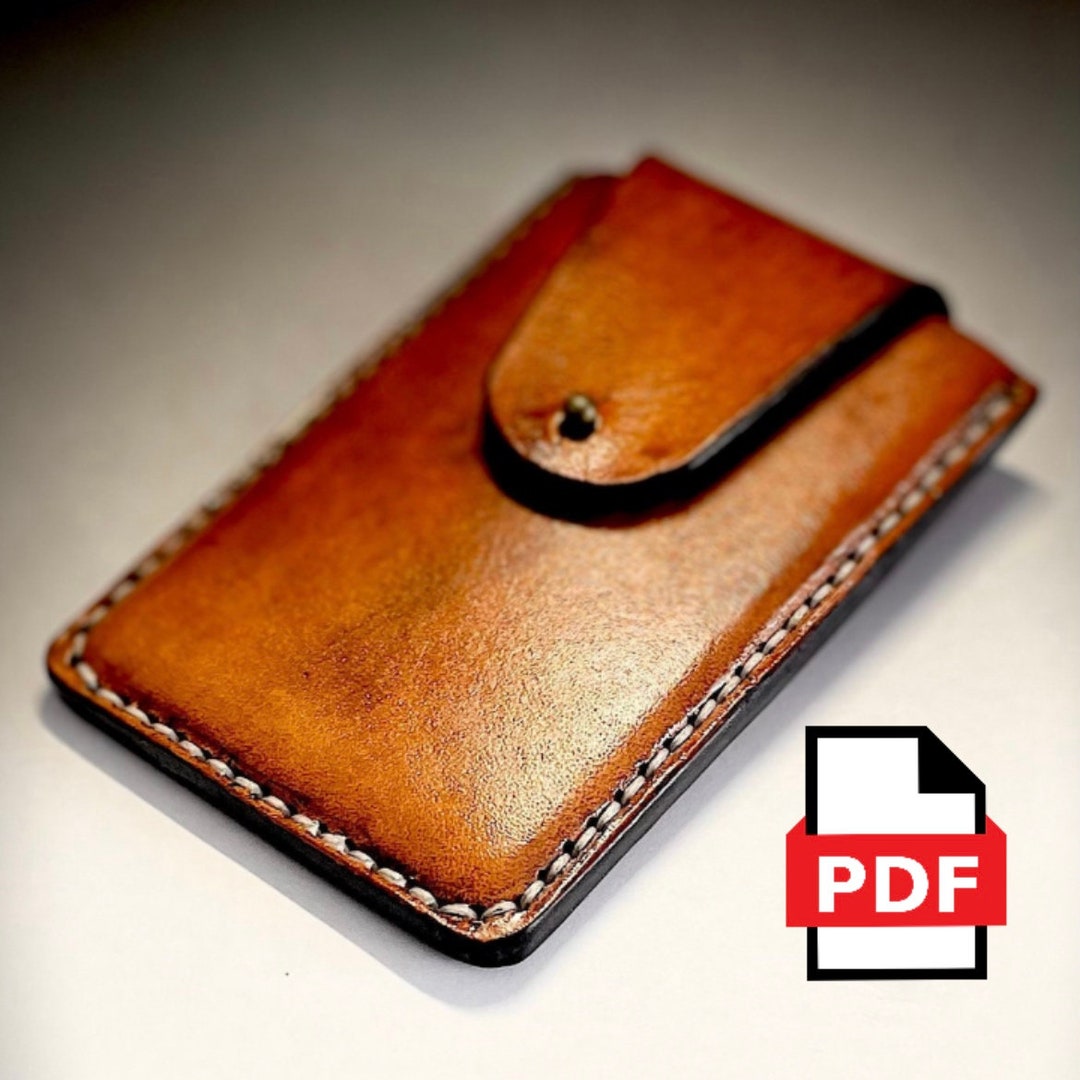 LEATHER CARD HOLDER Pdf Pattern Easy Diy Pdf File A4 - Etsy