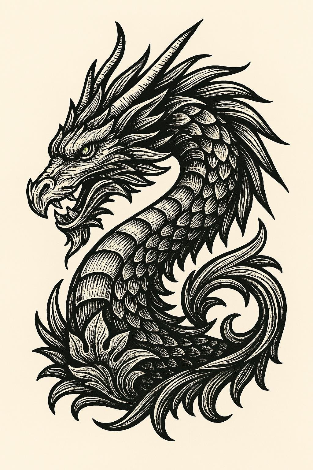 Dragon SVG Pack: Leather Carving & Laser Designs (digital Download) - Etsy