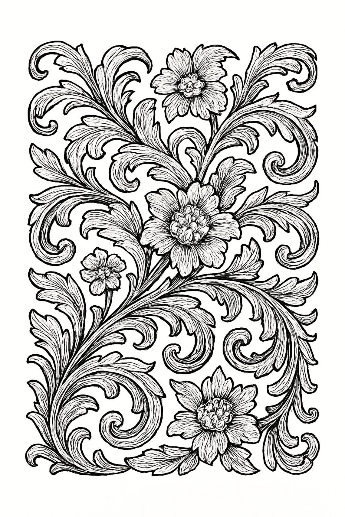 Floral Western Victorian Engraving Patterns: 15 SVG & PDF Designs - Etsy