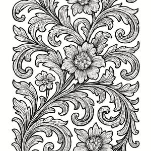 15 Floral Western Victorian Engraving Patterns: 15 SVG & PDF Designs - Etsy