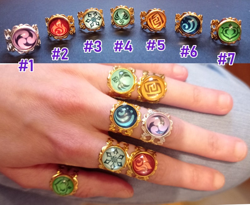 Genshin Impact Vision Bracelets 14 Different Designs - Etsy Australia