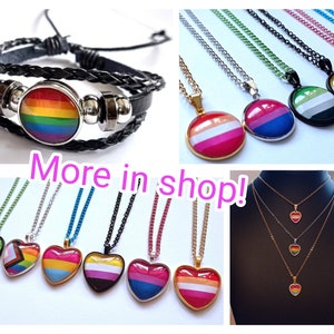 Pride Flags Choker Necklace Spikes Metal Punk 10 Different Styles LGBTQ ...