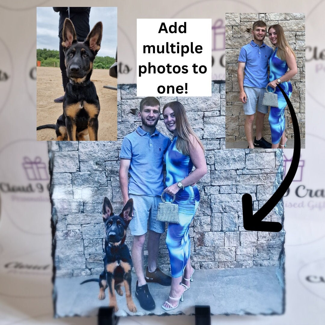 Personalised Photo Slate, Custom Photo Gift, Modern Photo Display ...