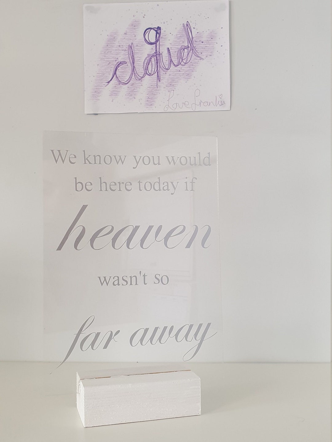 Wedding Heaven Plaque, Memorable Sign for Wedding, Memorable Plaque for ...
