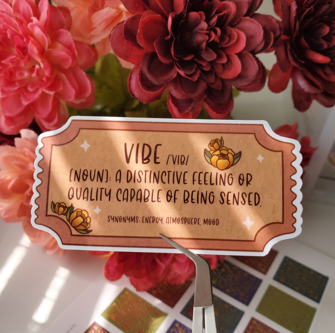 Vibe Definition Sticker| Vibe Definition and Synonyms | Aesthetic Movie ...