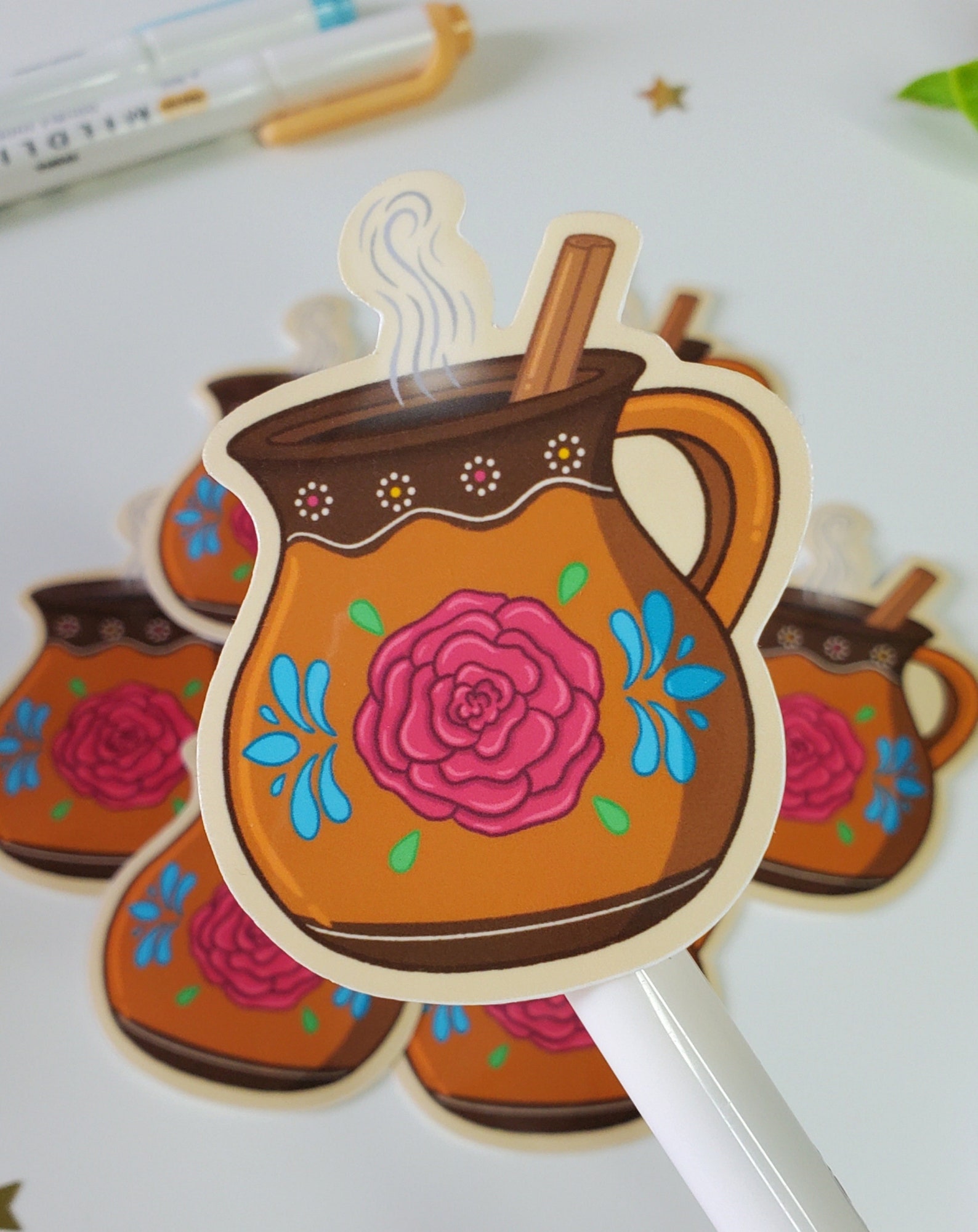 Jarrito De Barro Para Cafe Mexican Coffee Cup Sticker - Etsy