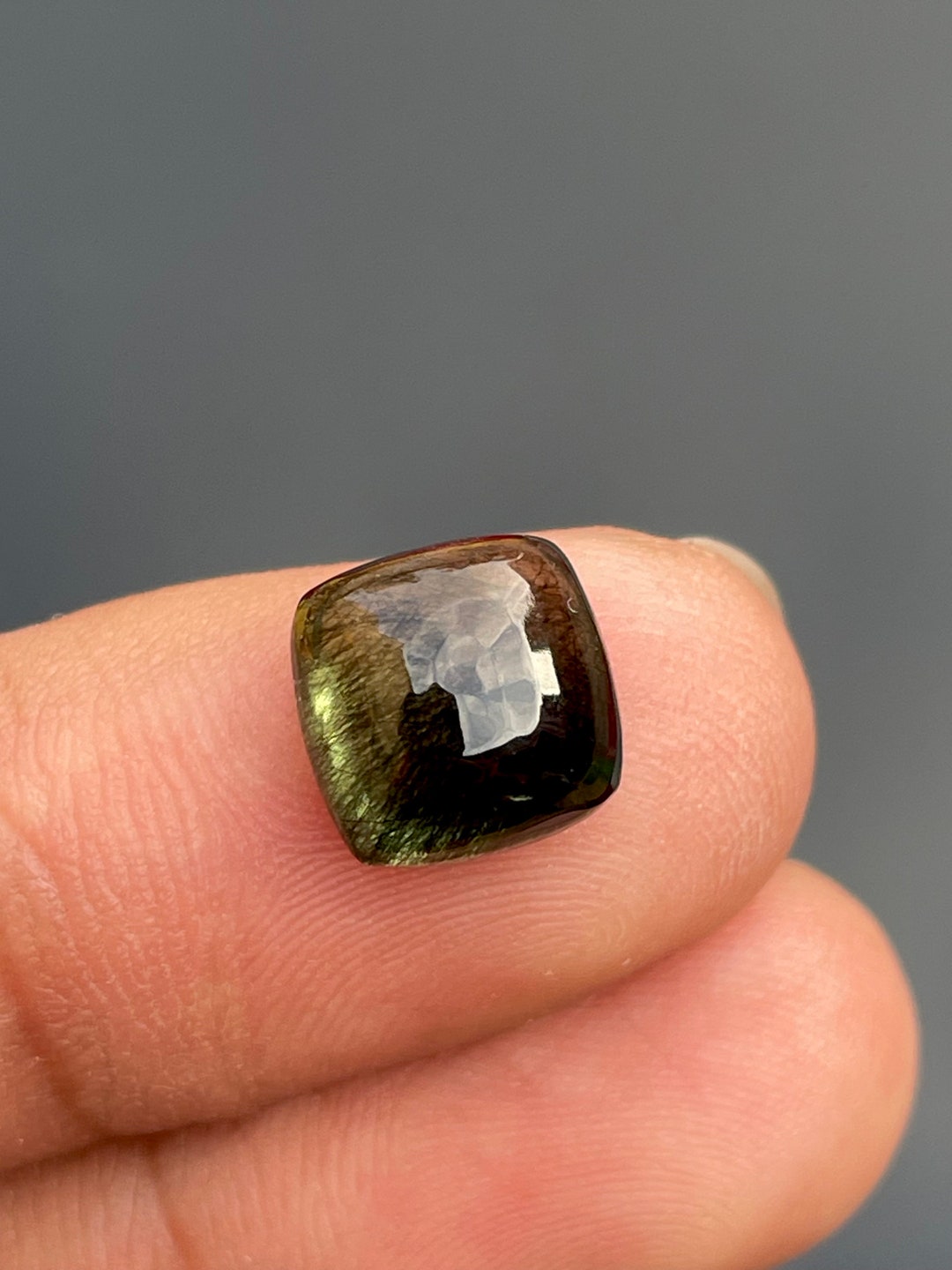 Peridot Rutile Cushion Cabochon, Aaa Peridot. UNIQUE PERIDOT RUTILE ...