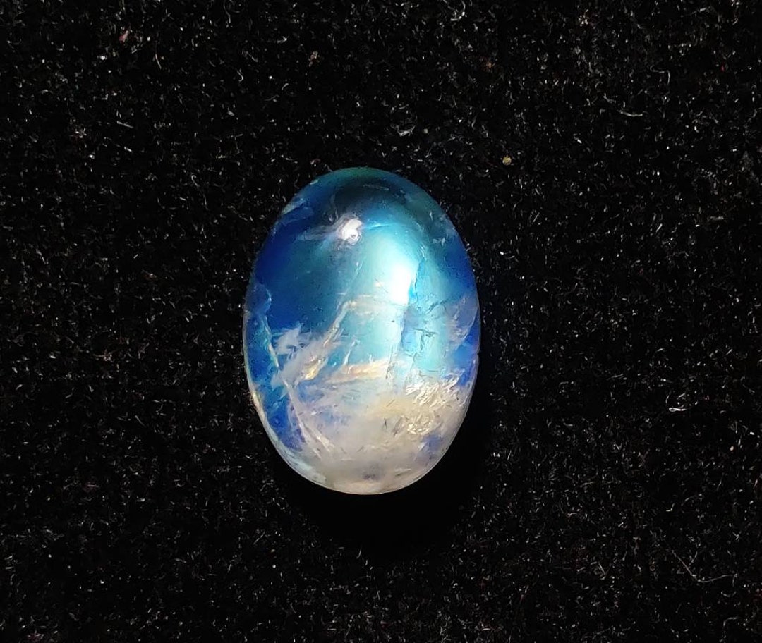 Rainbow Moonstone Cabochon Oval Blue Moonstonerainbow - Etsy