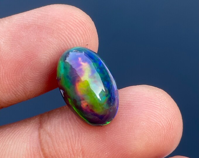 Black Ethiopian Opal Cabochon Black Fire Opal-black Opal-welo Fire Opal TOP QUALITY Unique Opal ...