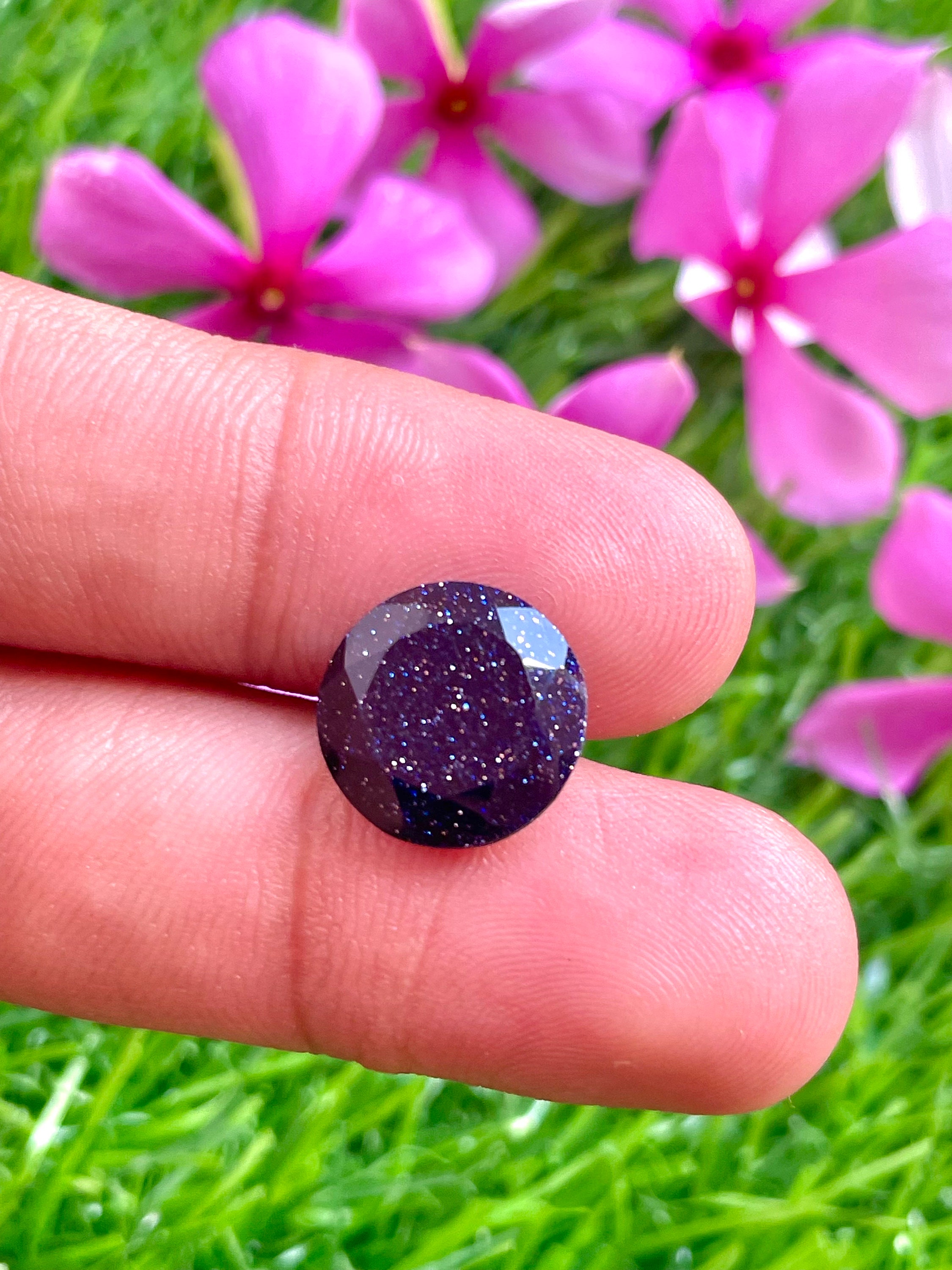 Blue Sandstone Faceted Round Top Grade Quality Sandstone. Loose ...