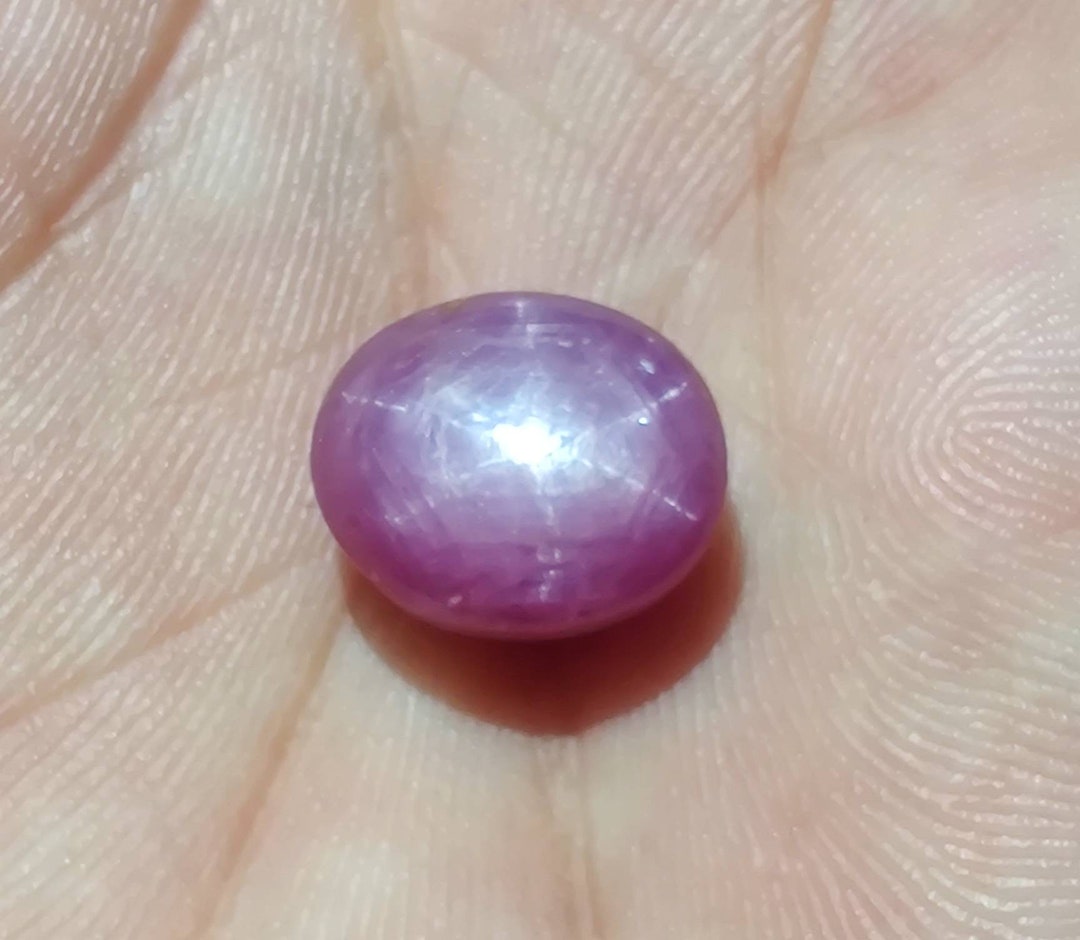 Star Ruby 6 Rays Beautiful Ruby Star Cabochon, Oval Shape, Size: 10 X ...