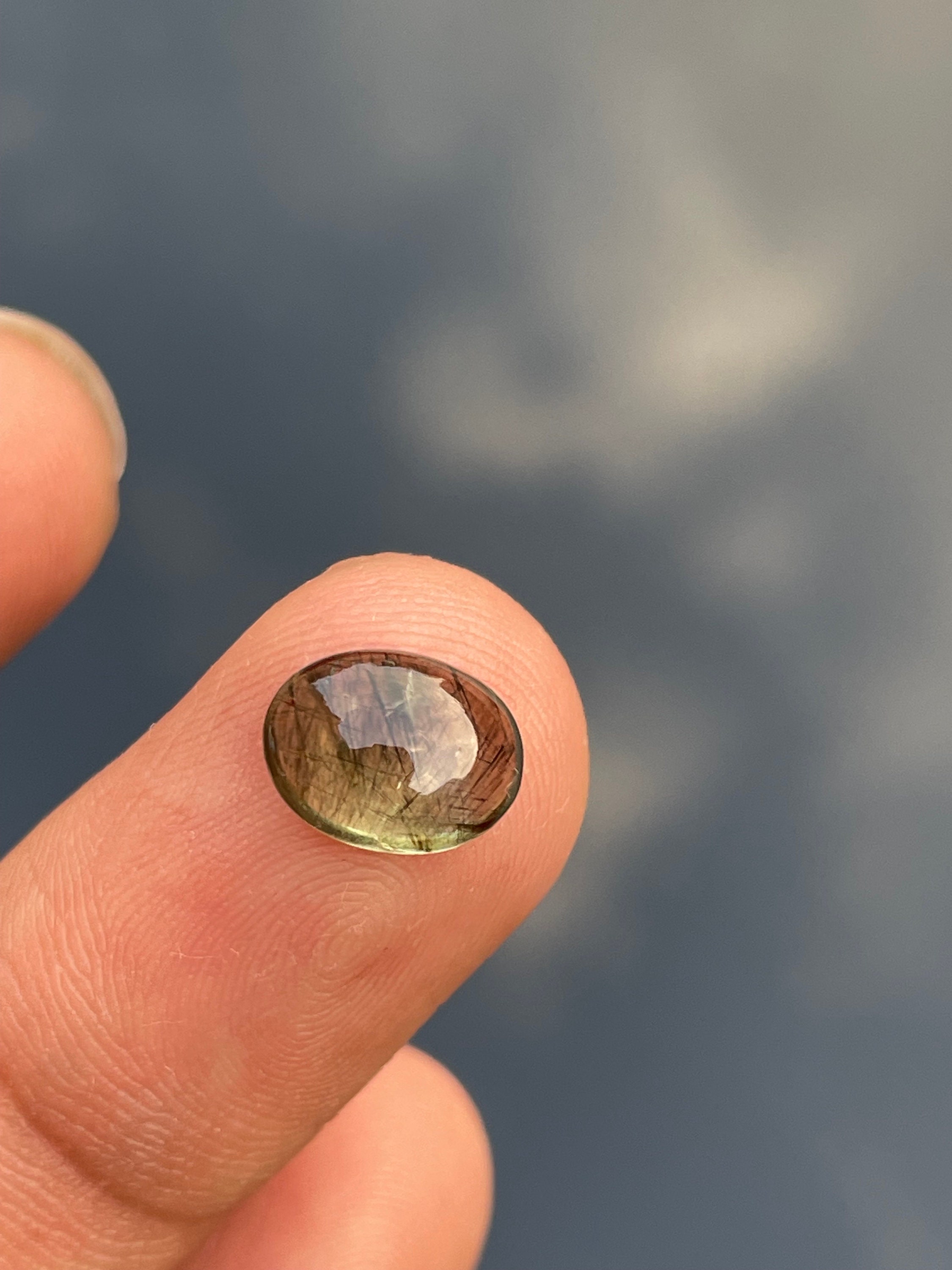 Peridot Rutile Oval Cabochon Aaa Peridot. UNIQUE PERIDOT - Etsy