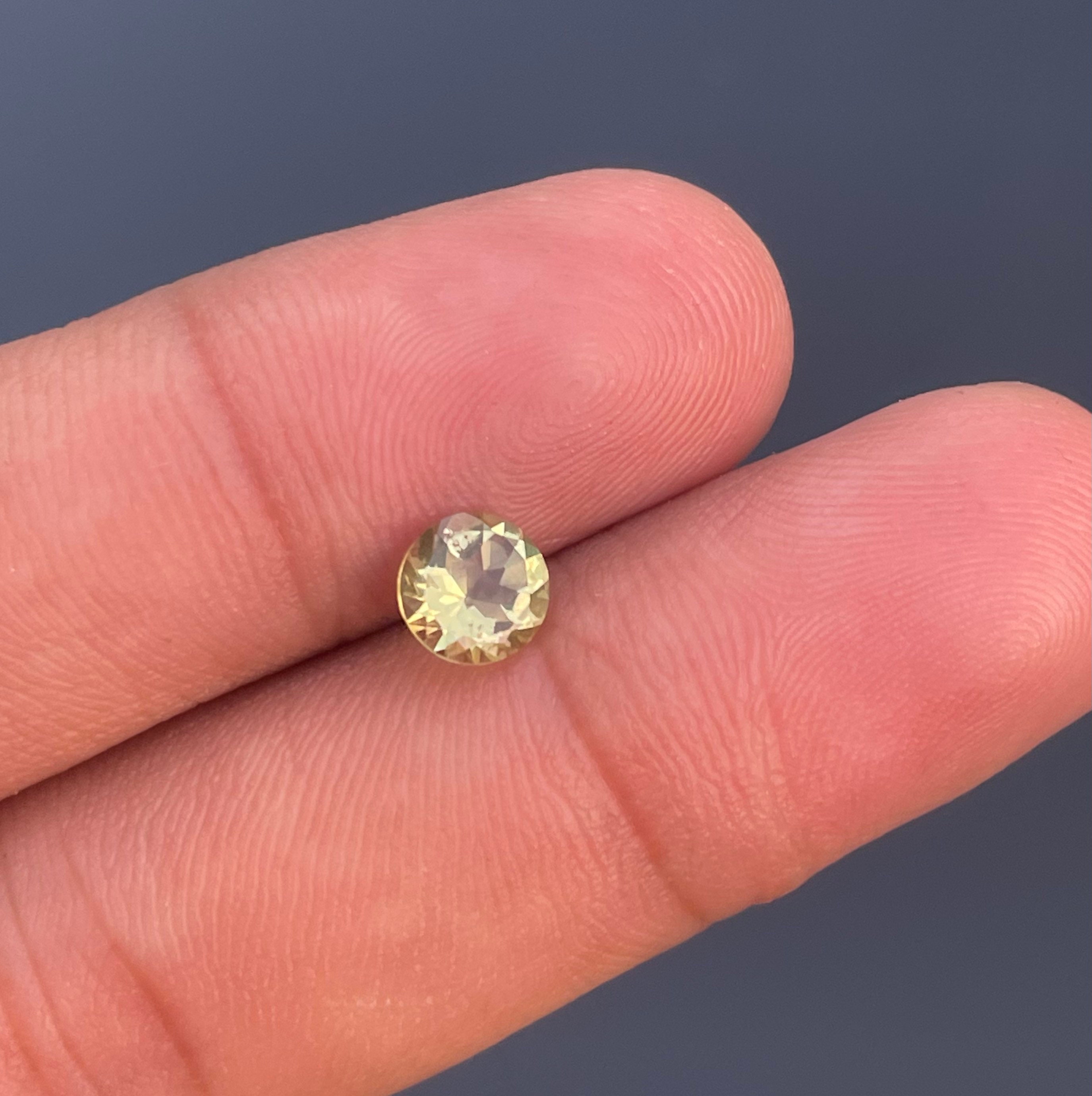 Yellow Beryl Faceted Round. Yellow Aquamarine Faceted. Beryl Gemstone ...