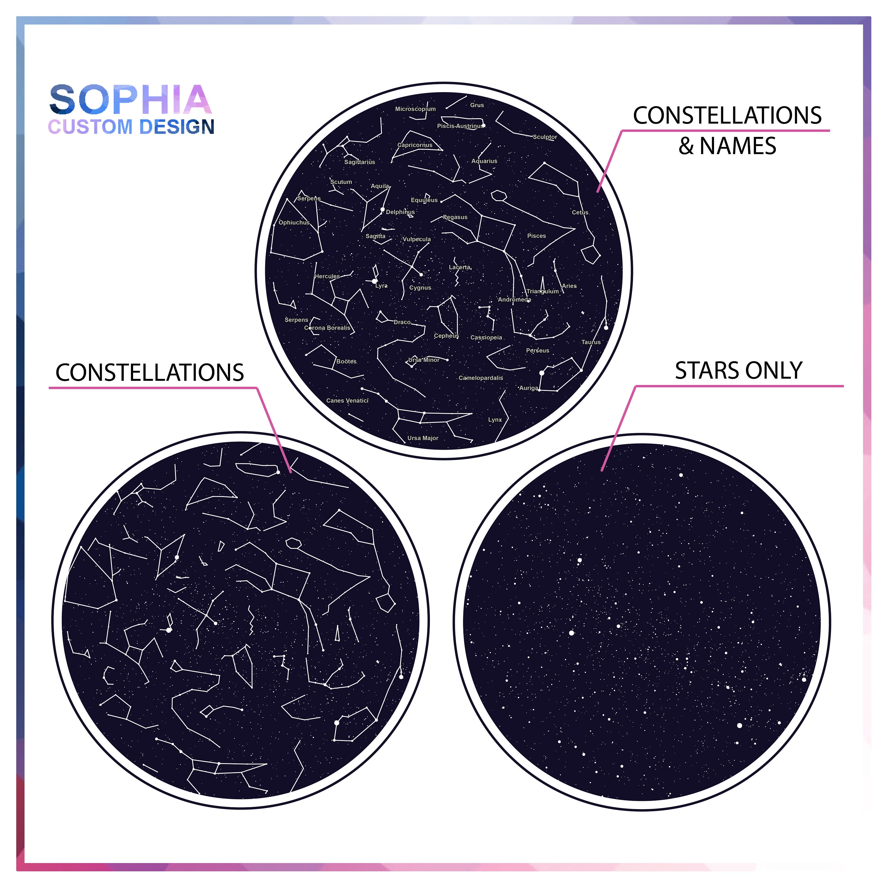 Personalized Star Constellation Map Print Star Map Poster - Etsy Canada