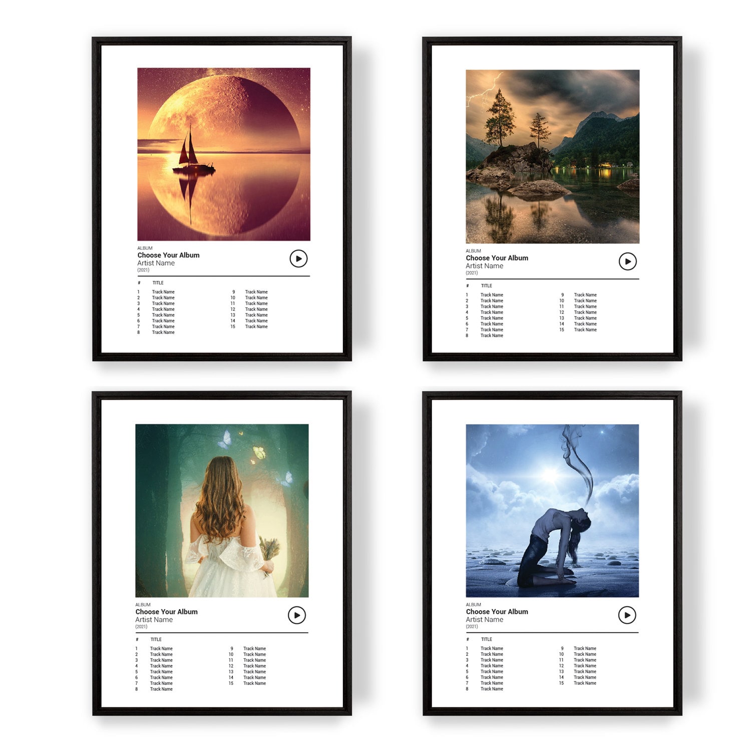 Personalized Spotify Album Poster Cover Song List Music Player | Etsy