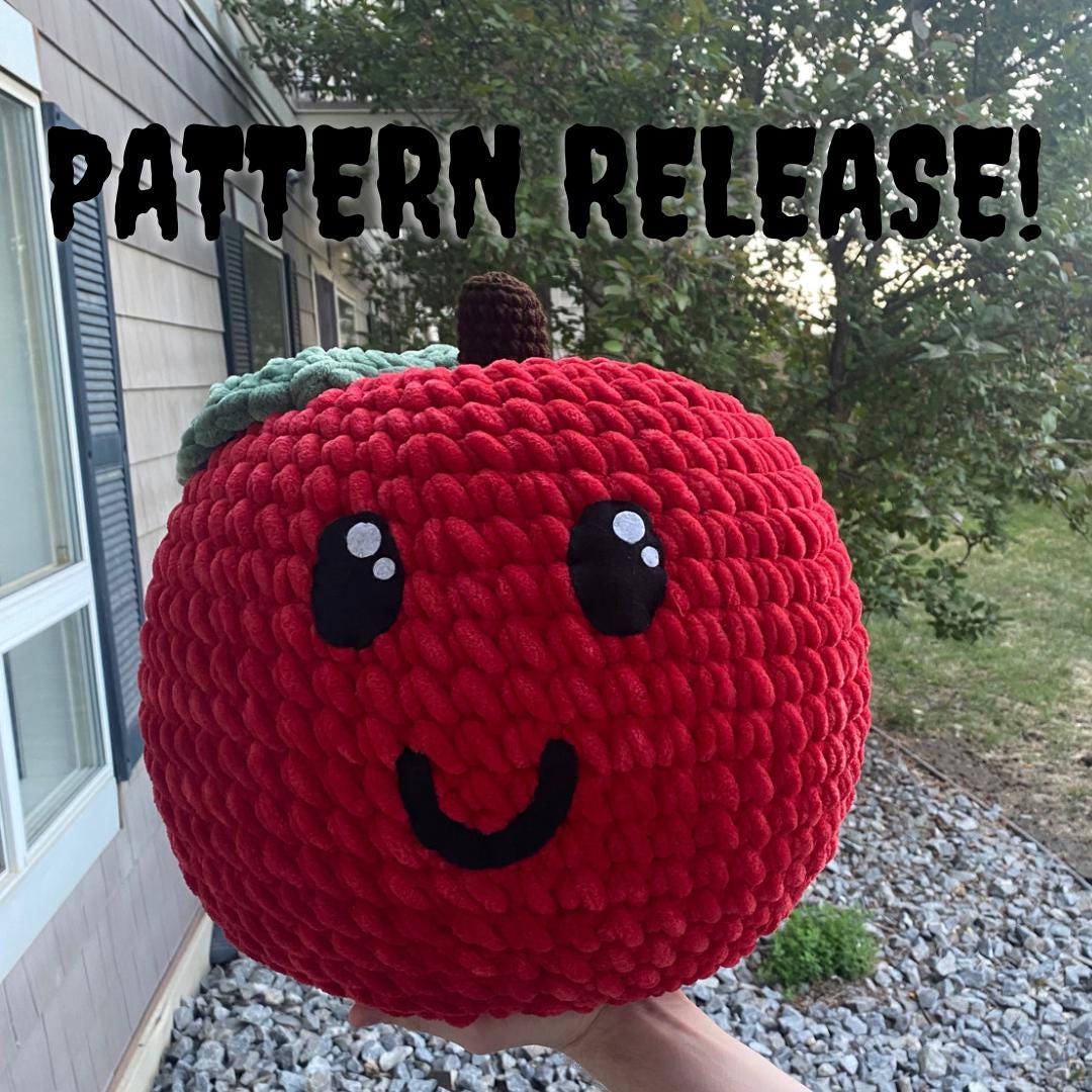 Giant Apple Pillow Crochet Pattern - Etsy Canada