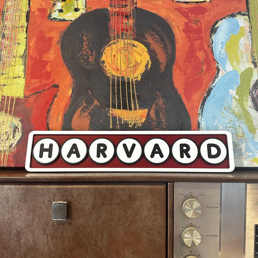 Harvard Wooden Bead Sign – Handmade Friendship Bracelet-inspired Decor ...