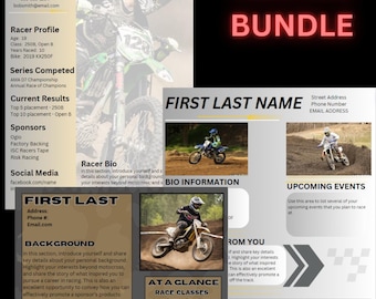 Motocross Sponsorship Resume Template: Clean, Simple, Custom (canva ...