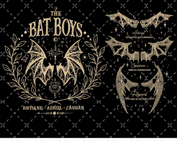 Bat Boys, ACOTAR, Rhysand, Cassian, Azriel - Etsy