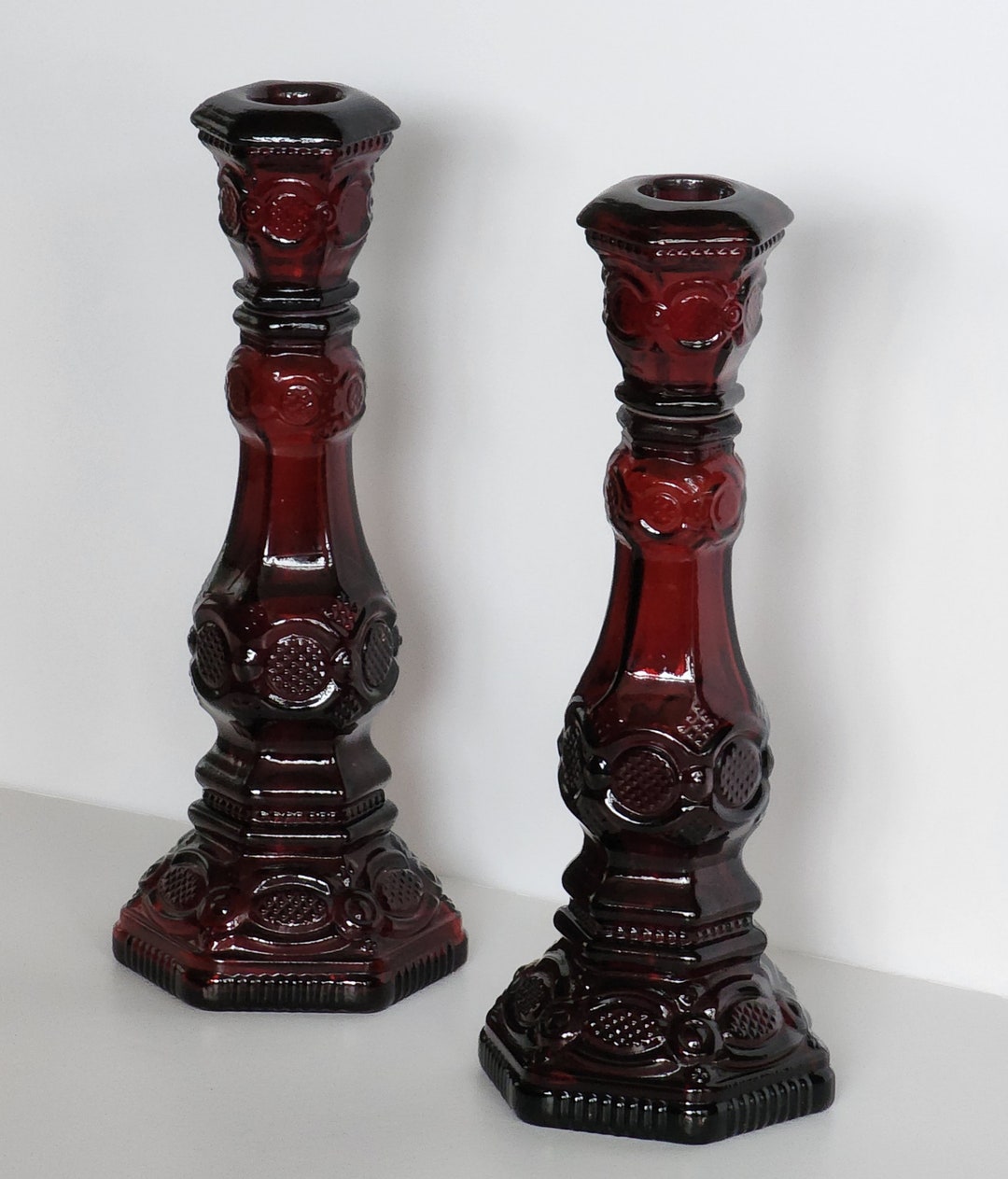 Vintage AVON Cape Cod Collection, Bath Oil Candlesticks Set of 2 - Etsy